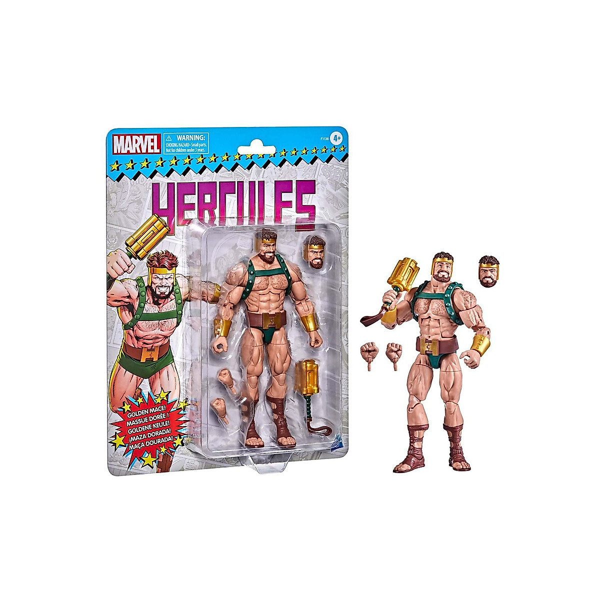 Classic Marvel Legends Hercules 6-Inch Action Figure, Multicolor, Standard size (F1138)