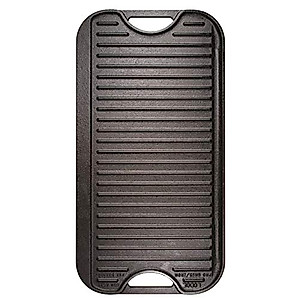 Lodge LPGI3 Cast Iron Reversible Grill/Griddle, 20-inch x 10.44-inch, Black