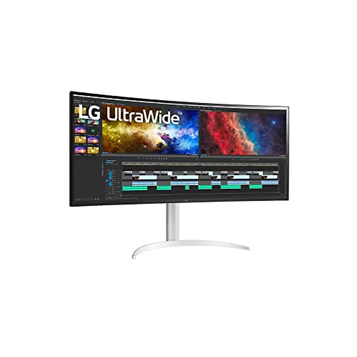 LG 37.5” 38BP85C-W 21:9 QHD+ UltraWide™ Curved Monitor with HDR10, USB Type-C™, and AMD FreeSync™, Black