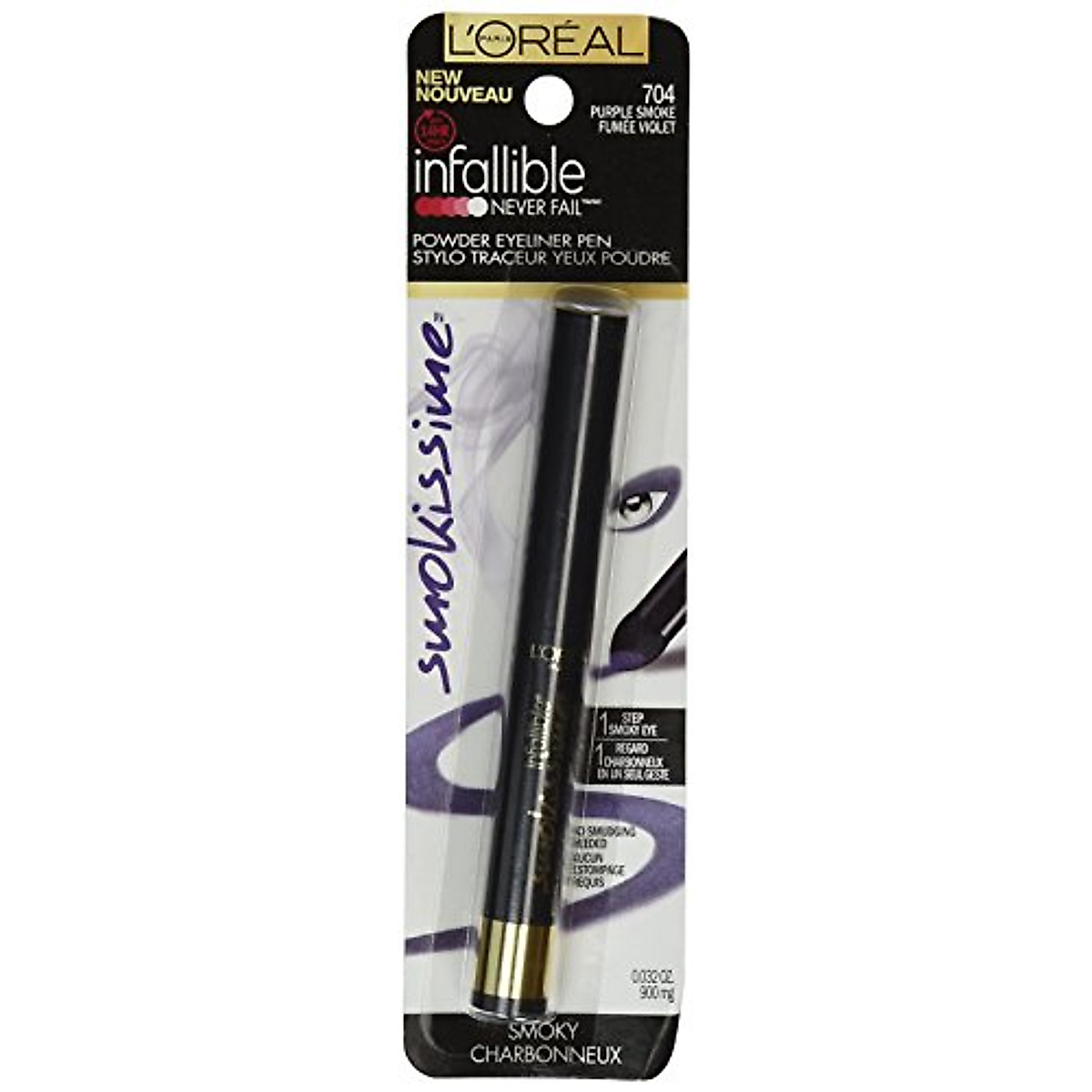 L'Oreal Paris Infallible Smokissime Powder Eye Liner, Purple Smoke 704, 0.032 Ounce