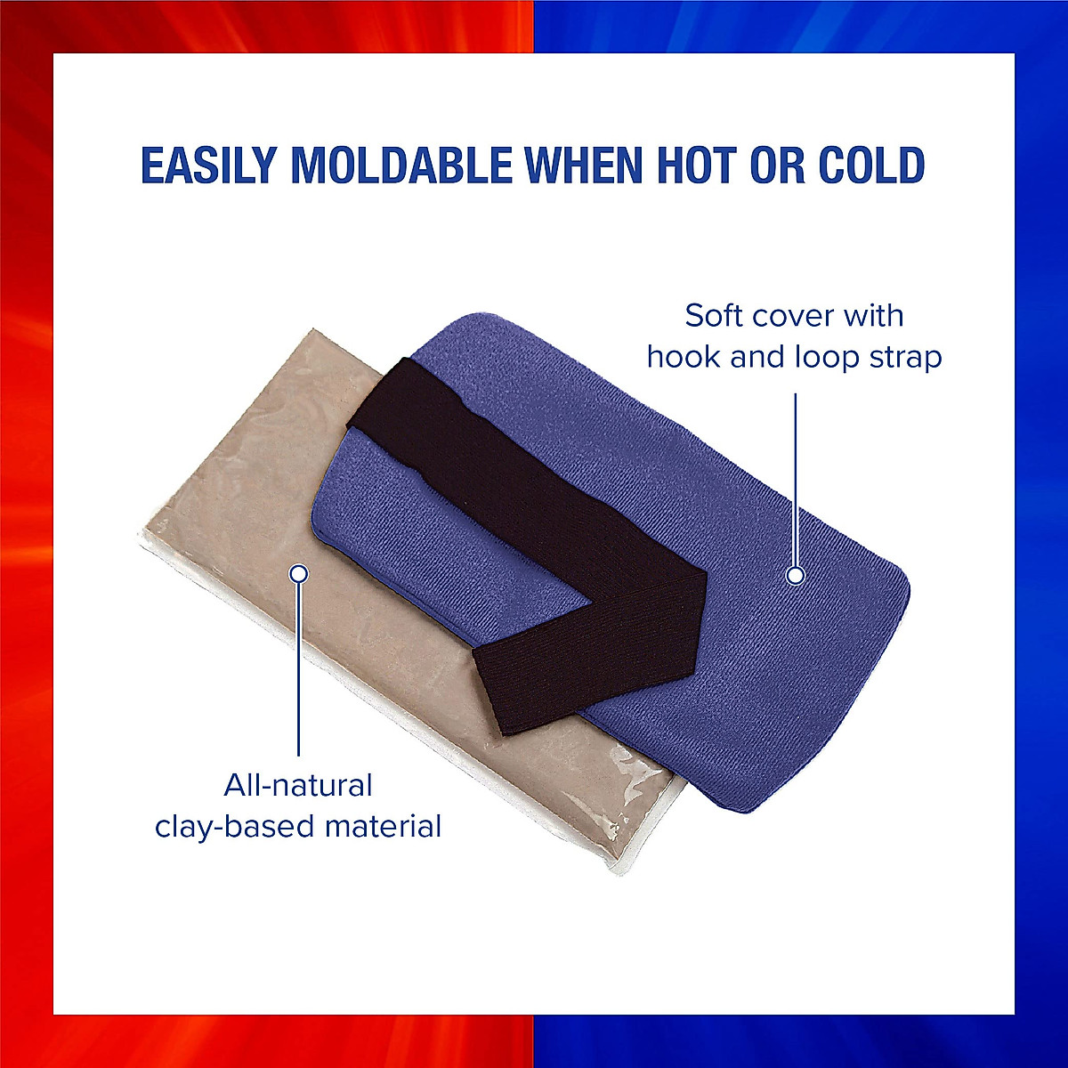 ThermiPaq Reusable Hot Cold Pack Ice Pack For Injuries - Shoulder, Elbow, Ankles, Back and Knee Ice Pack, Medium, 12 inches x 6 inches, Shoulder Ice Pack, Reusable Heat Pack