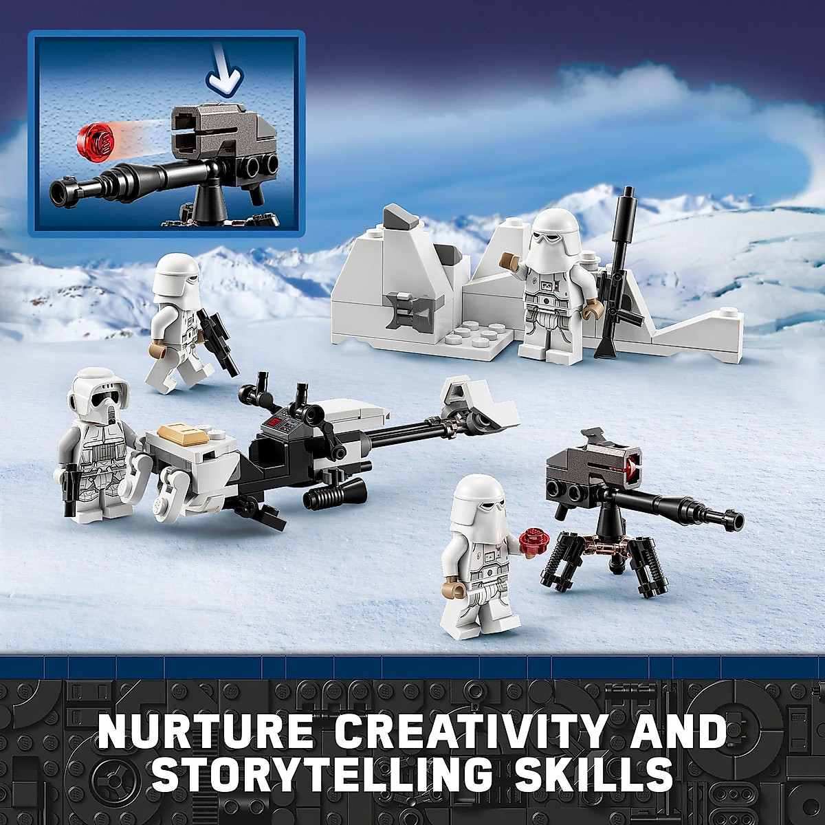 LEGO Star Wars Snowtrooper Battle Pack 75320 Set, Building Toy with 4 Figures, Blasters and Speeder Bike, Gift Idea for Grandchildren, Kids, Boys and Girls Ages 6 and Up