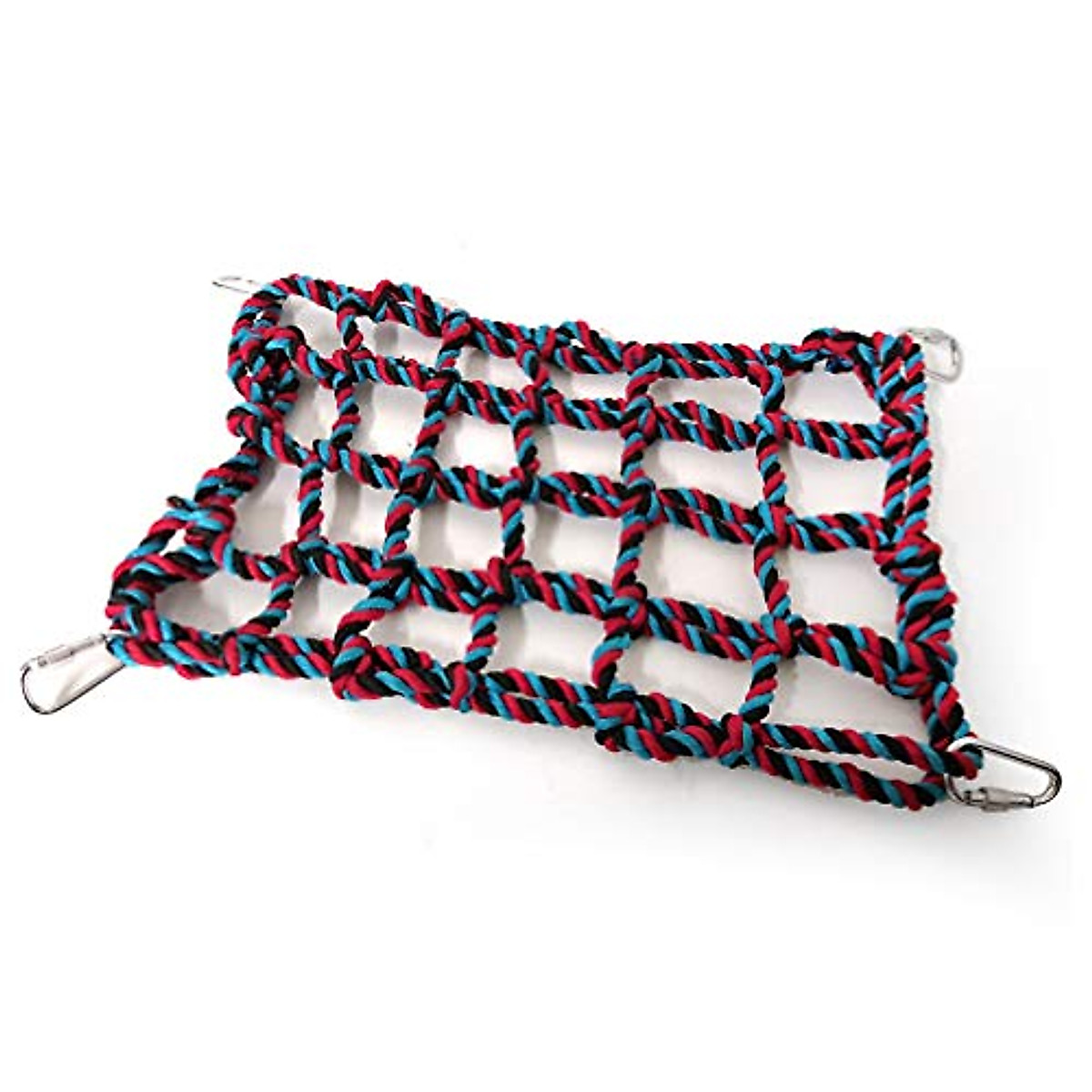 POPETPOP Bird Rope Climbing Net Parrot Swing Hanging Toy Parrot Hanging Play Gym for Parakeet Cockatiel Cockatoo Budgies African Grey Macaw