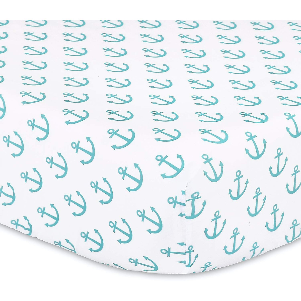 The Peanutshell Nautical Crib Bedding Set for Baby Boys or Girls - 3 Piece Unisex Nursery Set - Crib Quilt, Crib Sheet, Crib Skirt