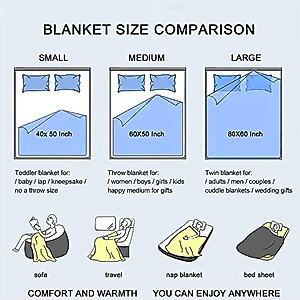 Cvdoos Throws Flannel Blankets Lightweight Comfy Warmer Soft Blanket Home Decor Bedding Couch Sofa for All Season Girls Women Fans Gifts (B) 40X50 Inch
