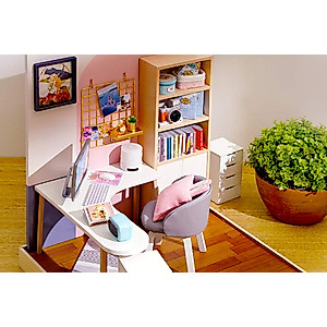 Flever Dollhouse Miniature DIY House Kit Creative Room with Furniture for Romantic Artwork Gift (World of Creativity)