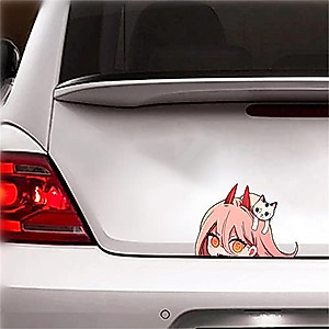 Power Car Sticker Cute Decal Chainsaw Man Vinyl Sticker for Cars/Laptops