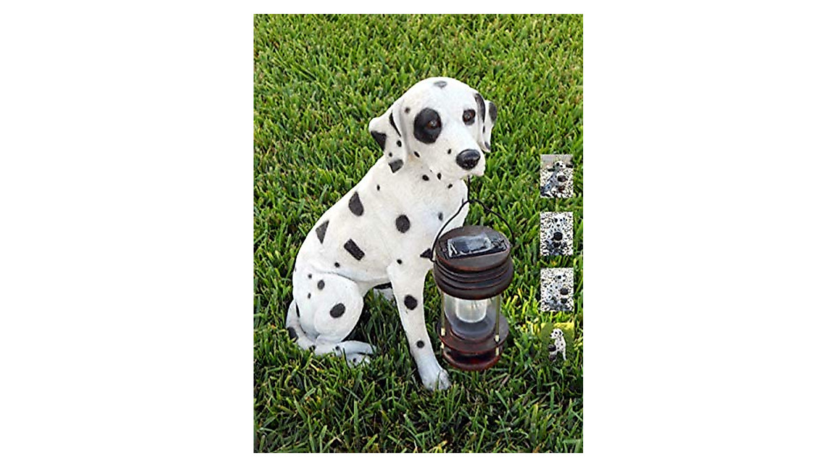 Solar Dalmatian Dog Garden Light: LED Outdoor Decor