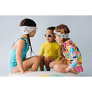 Splash Place SWIM GOGGLES with Fabric Strap - RAINBOW UNICORN | Fun, Fashionable, Comfortable - Adult & Kids Swim Goggles