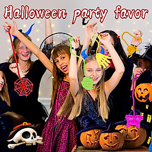 100PCS Halloween Sticky Hands Party Favors Treats Bags Toys for Kids,Bulk Halloween Toys for Halloween Goodie Bag Stuffers Basket stuffers Candy Bags Fillers Classroom Exchange Prizes