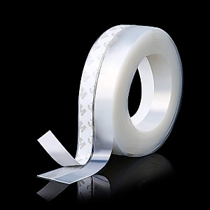 HANFINEE 35MM Door Seal Strip 10M/33ft Door Strip Bottom Weatherproof Soundproof Self-Adhesive Silicone Weather Stripping for Doors and Windows Gaps