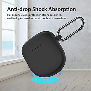 LEFXMOPHY Case for Bose QuietComfort Earbuds II 2022, Silicone Cover Protective Skin Sleeve (Black)