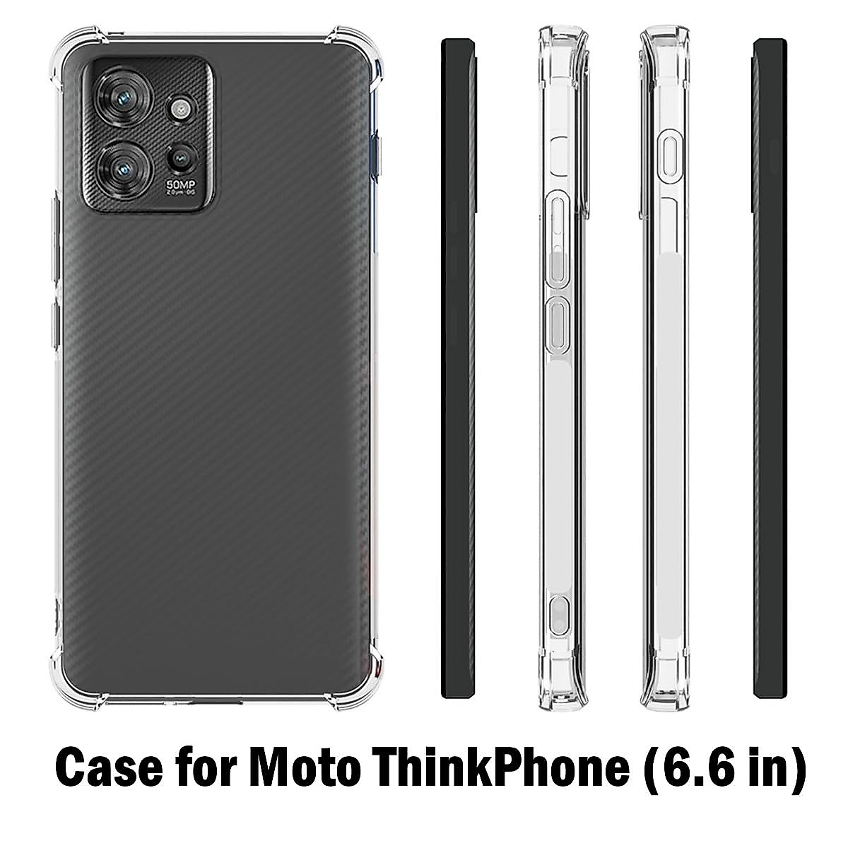 VIESUP for Motorola ThinkPhone 5G 2023 Case Cover - [Scratch Resistant] [Easy to Hold] Transparent Silicone TPU Case Clear Phone Case Holder for Moto Think Phone 5G 2023 XT2309 [6.6-INCH] [Clear]