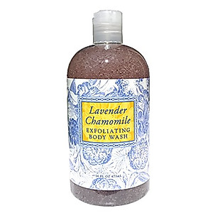 Greenwich Bay LAVENDER CHAMOMILE Exfoliating Body Wash for Men and Women-Gentle Body Scrub Parabens Free -Sulphates Free-Blended with Loofah, Apricot Seed-Moisturizing Shea Butter -16 oz.