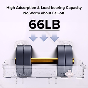 SPACEKEEPER Shower Caddy Corner Bathroom Shower Organizer with Hooks, Suction Cup Shower Shelf Light Luxury Style Punch-Free Wall Caddy Removable Storage Rack for Bathroom, Dorm and Kitchen, 2 Pack