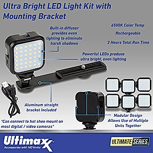 Ultimaxx Essential Panasonic Lumix G95 Hybrid Mirrorless Camera Bundle (Body Only) - Includes: 64GB Ultra Memory Card, Ultra-Bright LED Light Kit, Water-Resistant Sling Backpack & More (21pc Bundle)