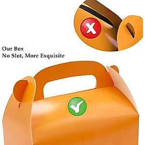 Oletx 30-Pack Bright Color Party Favor Treat Boxes, Candy Boxes, Gable Paper Gift Boxes with Handles. Perfect for Colorful Rainbow Theme Party