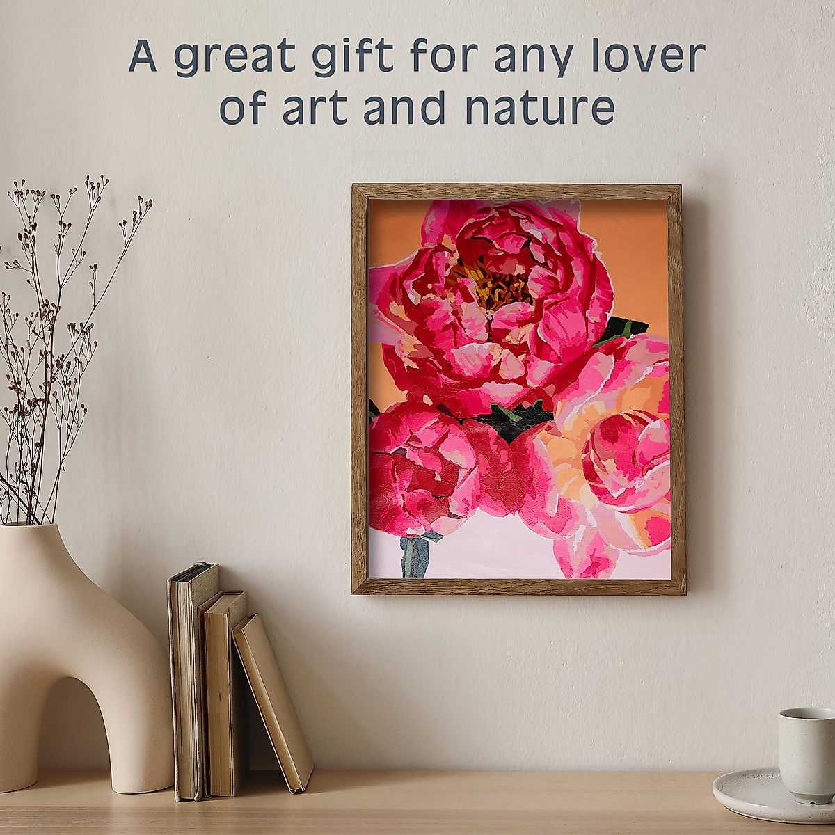 Pink Picasso Kits Botanical Floral Paint by Number for Adults | DIY Canvas Painting Kits Color by Numbers Drawing Arts and Drawing Crafts As Seen On Shark Tank | (Petal Power) 16x20 - Paint Kit Set