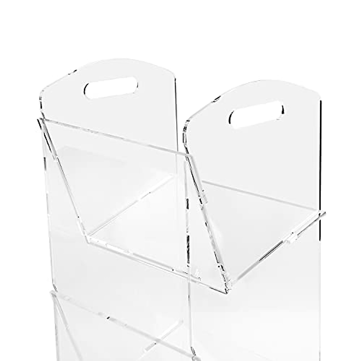 Mouchoi Acrylic Bookcase, Corner Bookshelf, Acrylic Tabletop Display Shelf, Modern Clear Display Stand, Sturdy Storage Shelf, 2 Tier