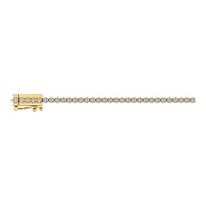 2 Carat Diamond Tennis Bracelet in 14K Yellow Gold (6.85 Inch)