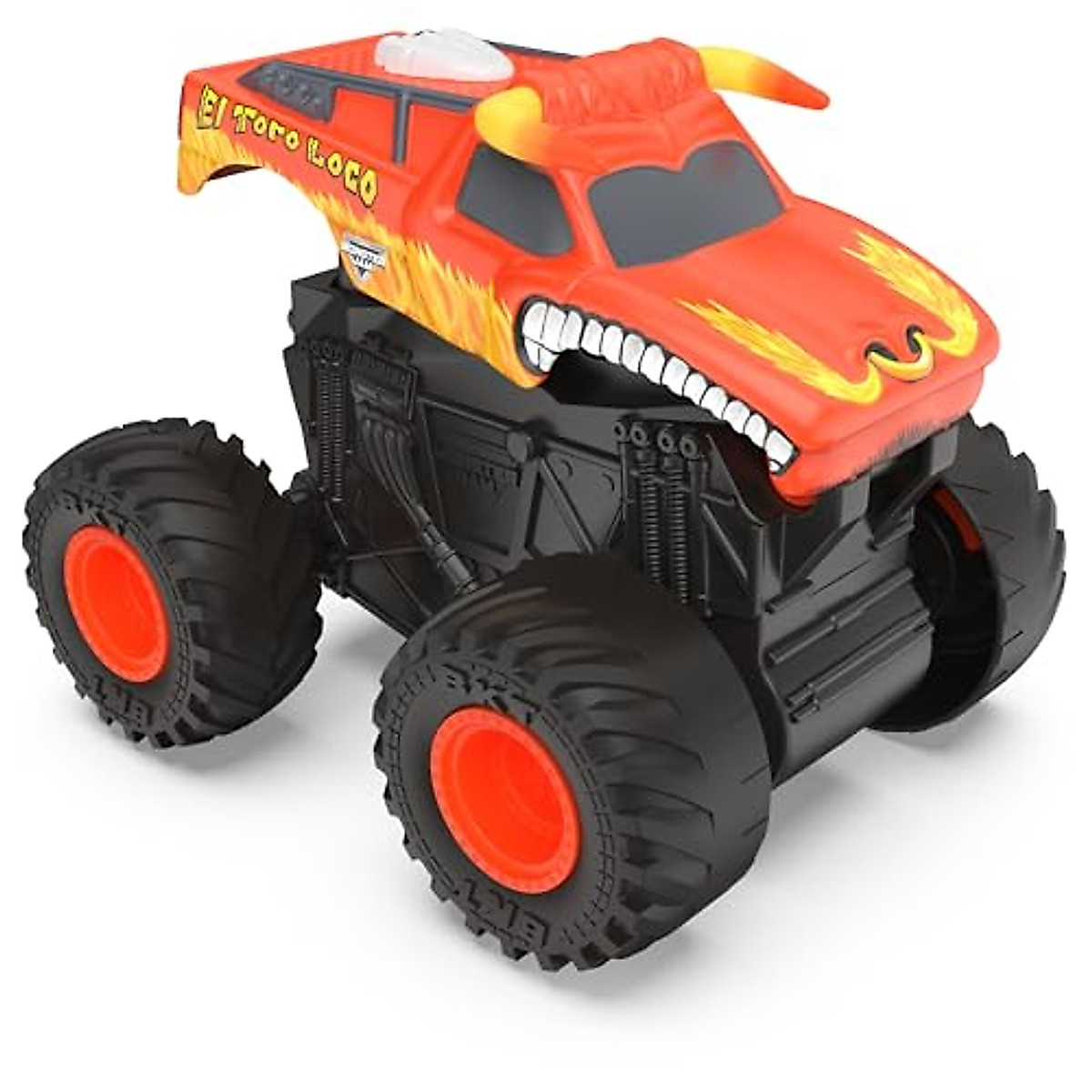 Monster Jam, 2-Pack Official Grave Digger and El Toro Loco Clip & Flip Monster Trucks, 1:43 Scale Kids Toys for Boys