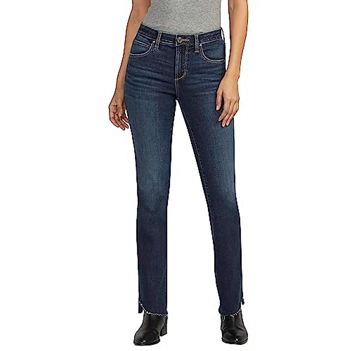 JAG Jeans Women's Eloise Mid Rise Bootcut Jeans, Brisk Blue, 14