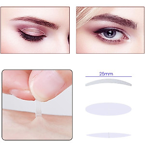 Eyelid Tape Lift Strips, 1344Pcs/4Pack Invisible One/Two Side Sticky Double Eyelid Tape Stickers, Medical Fiber, Instant Eyelid Lift No Surgery Perfect for Hooded, Droopy, Uneven, Mono-Eyelid