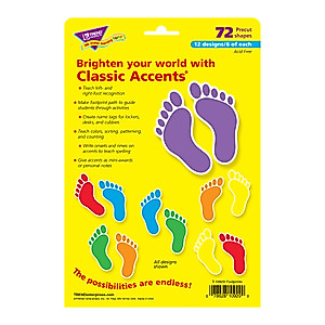 TREND enterprises, Inc. Footprints Classic Accents Variety Pack,72 pieces