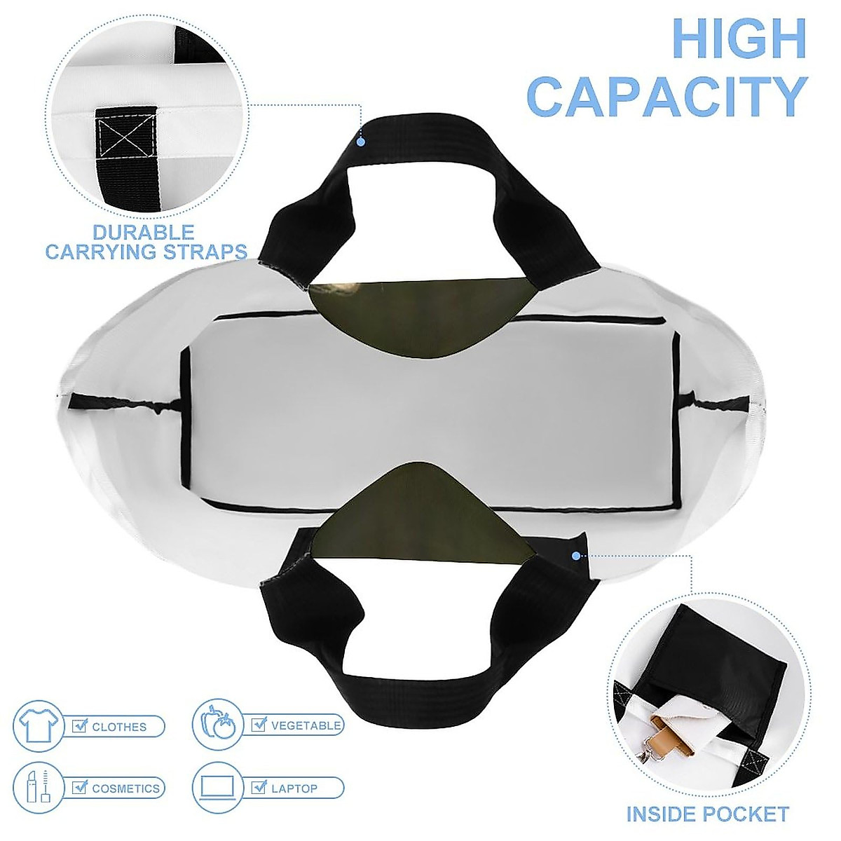 Customized Your Pictures & Text On Your Tote Bag Personalized Photo Logo Reusable Grocery Shopping Bag Large Capacity Shoulder Bag Create Your Own Bridesmaid Beach Bag Custom Wedding Birthday Gifts