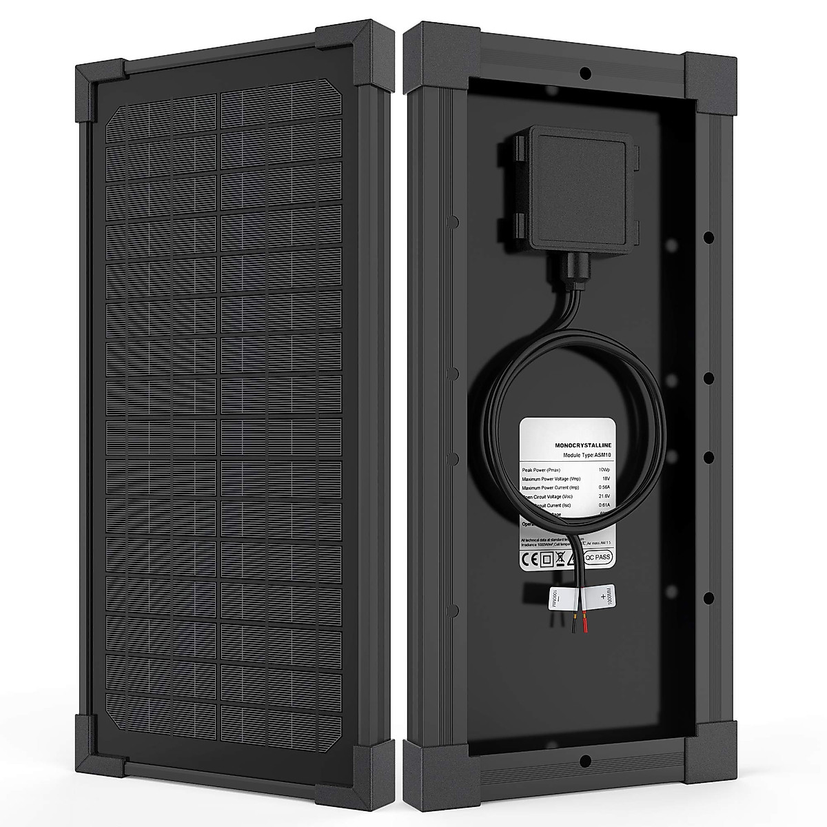 SolarEnz 10 W Mono Solar Panel Charger for Automatic Solar Gate Opener Systems Solar Panel Electric Fence Kit