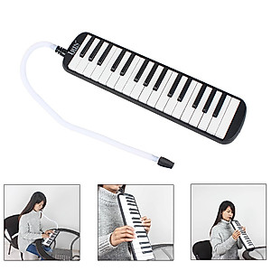 Btuty 32 Keys Melodica Instrument Piano Musical Instrument for Beginner Gift with Carrying Bag Melodicas Talk Box (black)