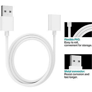 MoKo Charging Adapter Cable Compatible with Apple Pencil 1st, Connector Charger Compatible with iPad Pro 12.9 10.5 9.7 / iPad Air 3 / iPad Mini 5 2019 Pen Accessories, (2 Pack, White)