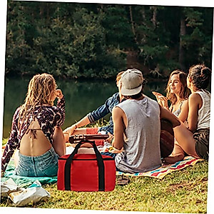 ULTECHNOVO Pizza Cake Insulation Portable Heating Lunch Box Car Heater Travel Ice Pack Insulated Food Delivery Bag Thermal Food Picnic Food Backpack Compact Picnic Cooler Bag Cake Packing Bag