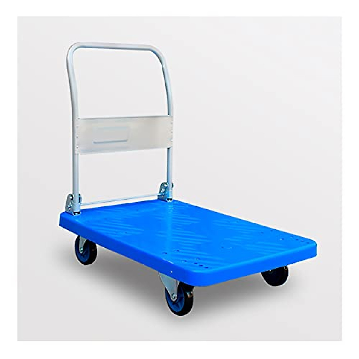 Generic Hand Truck Plastic Platform Truck with Wheels and Foldable Metal Handle for Transport Household Items PC Baggage Moving Hand Trucks Utility Cart (Size : Mute1)
