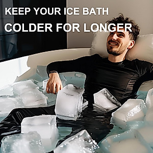 Collapsible Extra Large Ice Block Mold,2-Pack, 8LB Silicone Ice Bath Ice molds For Cold Plunge, Giant Ice Cube Molds, Ice Bath Chiller, Ice Molds for Coolers, Ice Bath Tub Water Chiller, Ice Cube Tray