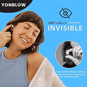 Sleep Earbuds for Side Sleepers Invisible Smallest Sleep Headphones Comfortable Noise Blocking Sleeping Earbuds Anti-Mis Touch Design & No Alert Small Discreet Earphone with Charging Case Black