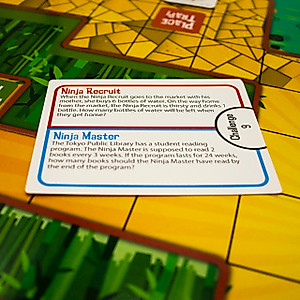 University Games | Scholastic Number Ninjas Math Master Board Game, Reinforces Mathematics Skills for Kids, for 2 to 4 Players Ages 7 and Up