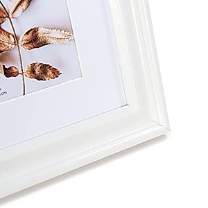 Hogaryo 11x14 Picture Frames White, Display Picture 8x10 with Mat, 2 Set Photo Frames for Wall Mounting Home Decor