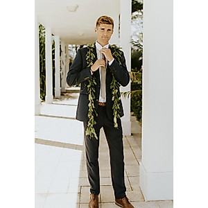 DAZI Men's Skinny Tie, Cotton Wool Linen Necktie, Great for Weddings, Groom, Groomsmen, Missions, Dances, Gifts. (Sage)