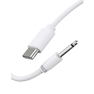 Bicmice USB Type C DC Charging Cable 2.5mm DC Charger Cord 2.6Ft Replacement for Massager-1 Pack(White)