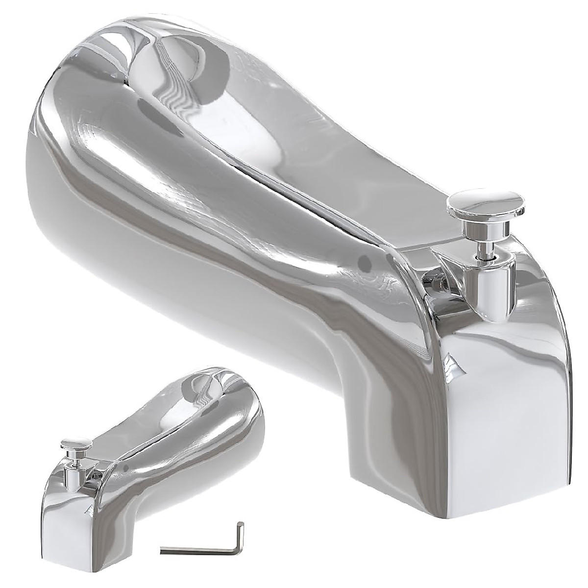 Slip Fit Tub spout with Diverter, Compatible with American Standard 8888026.002 Tub Spout, Bathtub Faucet, Fit 1/2 inch Copper Water Tube polished chrome bathtub Faucet with shower diverter