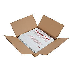 SSWBasics White Thank You Bags Case of 500-11 ½” x 6" x 21" - Thickness .48mil HDPE- Standard Supermarket Size, Perfect for Grocery, Retail, Convenience Stores, Take-Out and Home Use