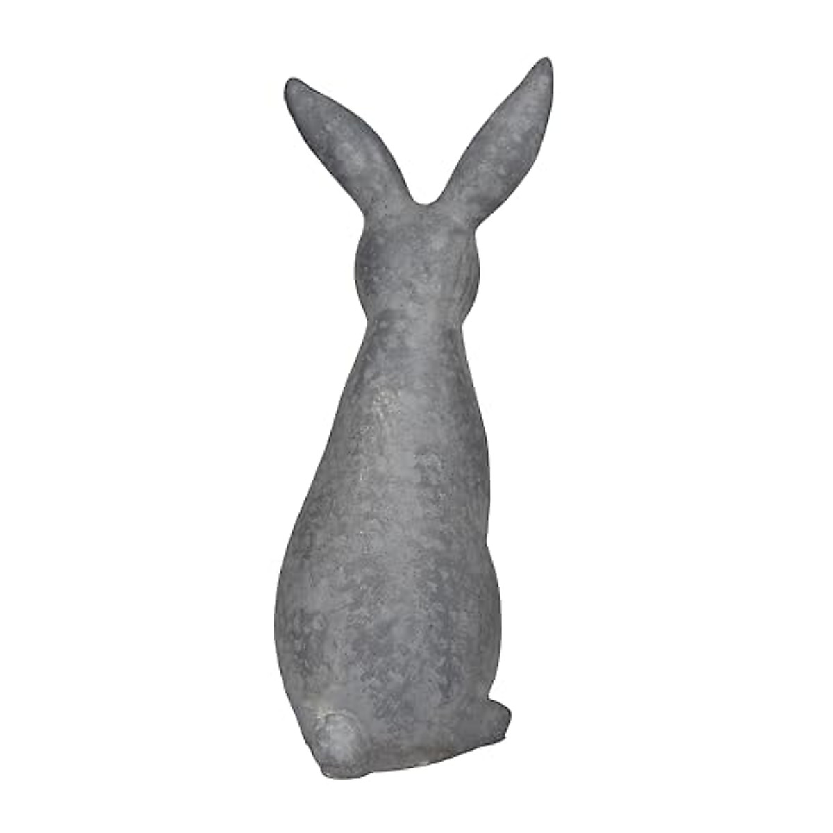 Deco 79 Polystone Rabbit Decorative Garden Sculpture Indoor Outdoor Garden Statue, Outdoor Sculpture 7" x 8" x 20", Gray