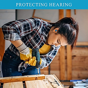 Lenicany 30Pair Soft Foam EarPlugs, 32dB Disposable Sound Blocking Noise Cancelling Ear Plugs for Sleeping/Concerts Loud Music/Shooting Guns/Work Construction, Hearing Safety Protection (Blue)