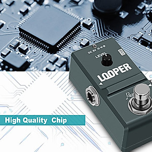 Rowin Tiny Looper Electric Guitar Effect Pedal 10 Minutes of Looping Unlimited Overdubs