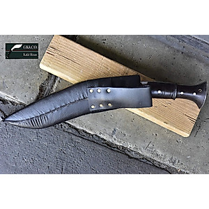 GK&CO. Kukri House Authentic Knife-12 Blade World War II 'The Survival Alive' Kukri/Khukuri Full Tang with Black Leather Sheath-Handmade in Nepal -Warehoused & Ship from USA…