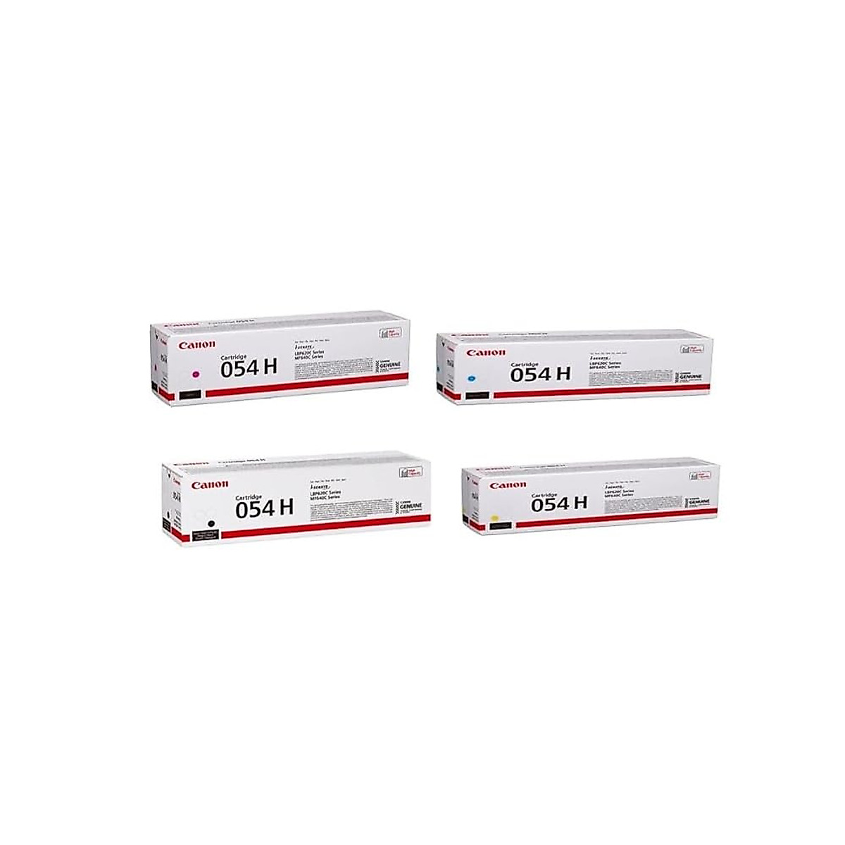 Canon CRG 054 High Yield Toner Cartridge for LBP622 & MF644, Bundle with Black 3100 Pages Yield/Cyan 2300 Pages Yield/Magenta 2300 Pages Yield/Yellow 2300 Pages Yield