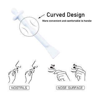 BlueZOO 30PCS 2-IN-1 Nose Wax Applicator Spatulas for Nasal Cleaning, Eyebrows, Facial Hair Removal - Mustache Waxing Sticks for Women and Men