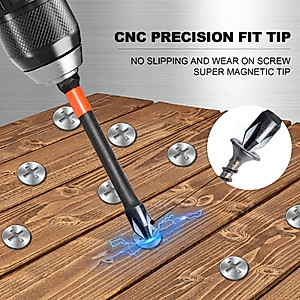 10-Pack Phillips Bits #2 Impact Magnetic 2 Phillips Bits- PH2 Bits Premium S2 Alloy Steel Phillips Head Drill Bits- Phillips Screwdriver Bits (2-Inch Long Phillips Bit Set) 1/4 Hex Shank Screw Bits