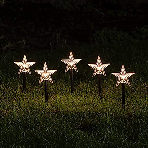 Solar String Light for Home Pathway Christmas Decor Party Fairy Lamp Outdoor Garden (Size:Star)